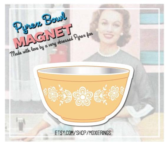 Pyrex Bowl MAGNETS - Set of 10 magnets to make your own "frankenstacks ...